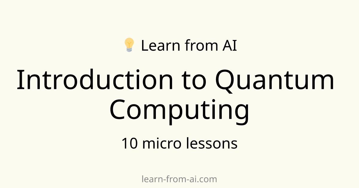 Introduction to Quantum Computing