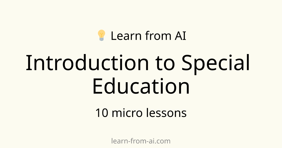 Introduction to Special Education