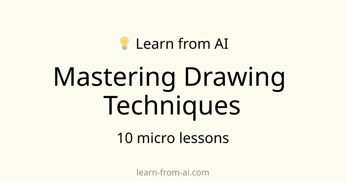 Mastering Drawing Techniques