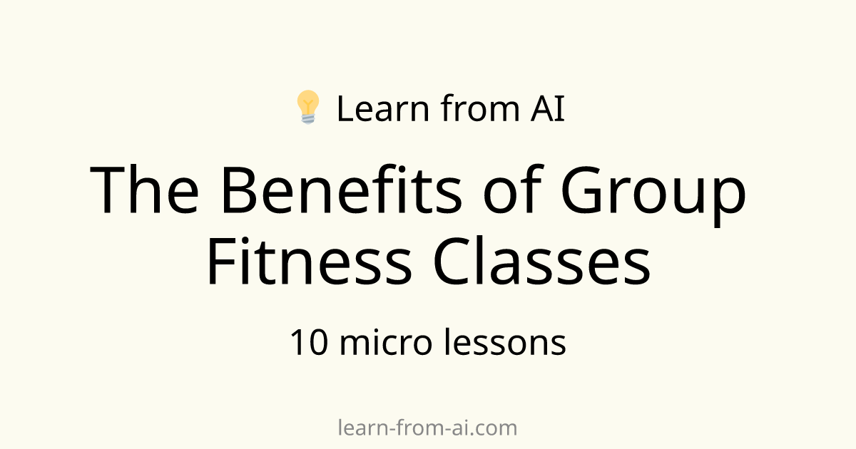 The Benefits of Group Fitness Classes