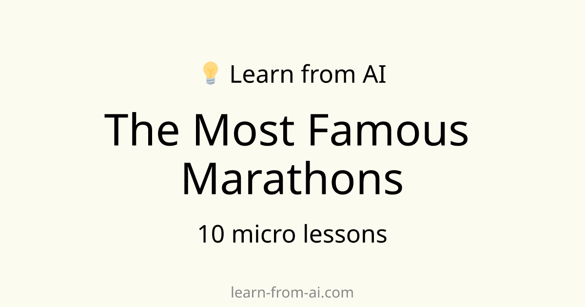 The Most Famous Marathons