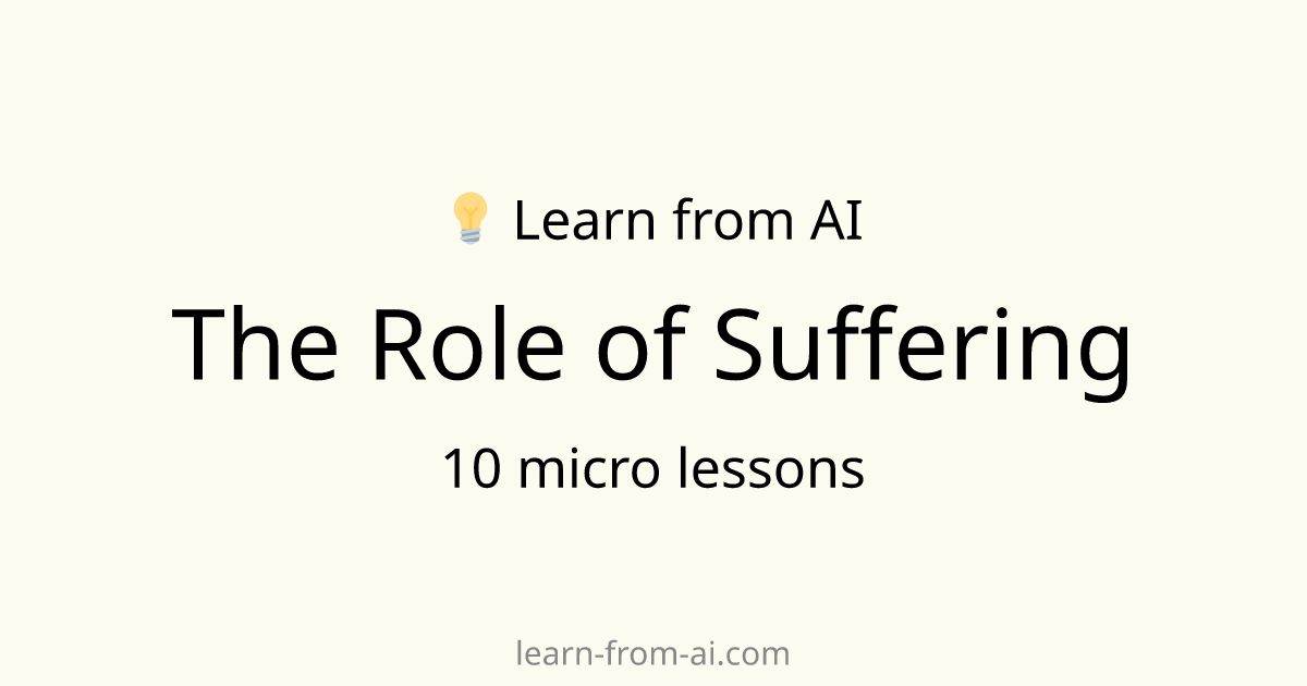 The Role of Suffering