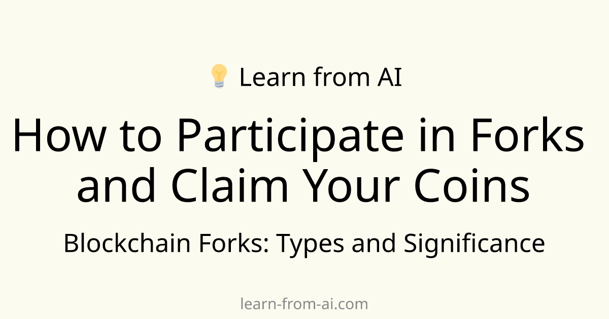 How to Participate in Forks and Claim Your Coins